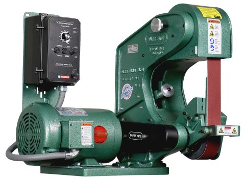 Burr King 2” x 48” Three Wheel Model 482 Variable Speed 1 HP 120V ...