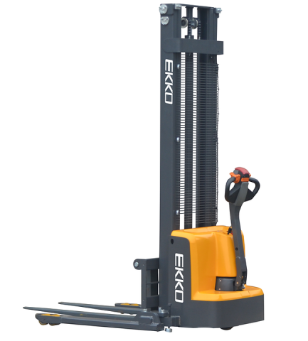 EKKO 45" Fork Electric Straddle Stacker with 119" Lift and 2800 lb ...